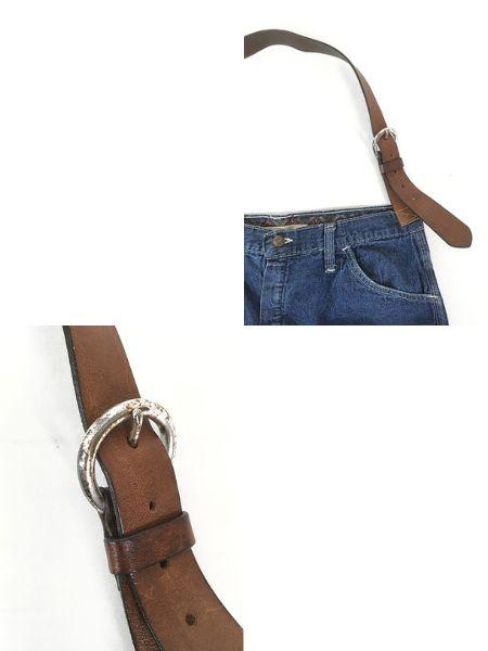 雑貨 古着 70s Blanche × DEE CEE リメイク ヴィンテージ デニム レザー ベルト ショルダー バッグ 古着 雑貨 古着 70s Blanche × DEE CEE リメイク ヴィンテージ デニム