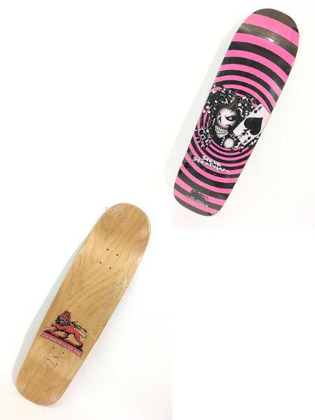雑貨 古着 Deadstock!! Stedmz Steadham Skates Ind 「Ace of Spade」 グラフィック スケート ボード デッキ ピンク