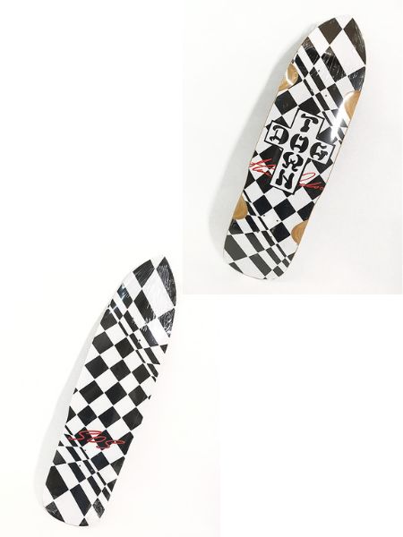 雑貨 古着 Deadstock!! Dogtown Skates 「Steve Olson SOS」 チェッカー グラフィック スケート ボード プール デッキ