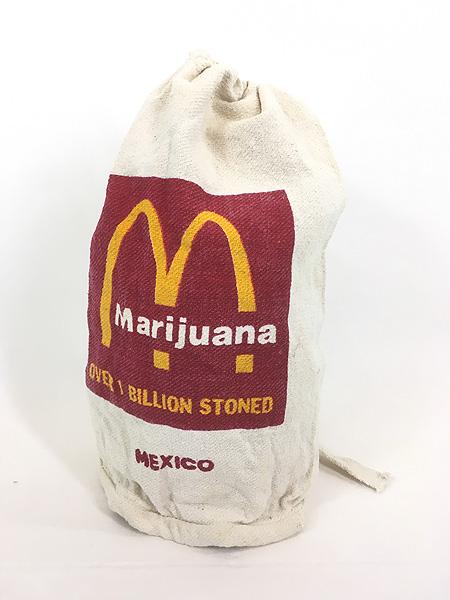 雑貨 古着 90s 「Marijuana」 McDonald's マクドナルド パロディ メキシカン ドラム ショルダー バッグ  古着