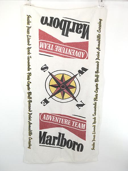 雑貨 古着 90s USA製 Marlboro Adventure Team マルボロ 希少!! 「Chameleon」 カメレオン パイル バスタオル 大判 古着