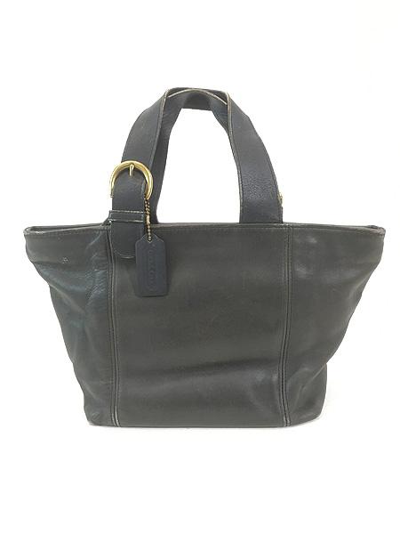 雑貨 古着 90s USA製 OLD COACH 本革 レザー ハンド バッグ 黒 小型 古着