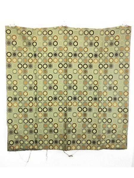 雑貨 古着 60s- マルチ サークル 幾何学 レトロモダン ゴブラン カバー ファブリック シーツ インテリア 古着