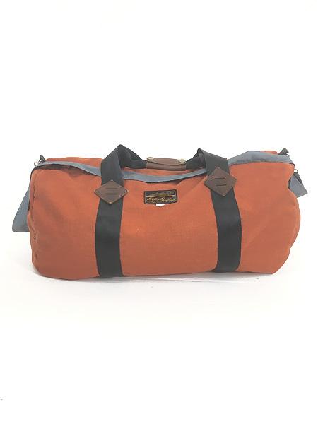 雑貨 古着 70s Eddie Bauer 本革 レザー × ナイロン 2way ボストン バッグ 大型