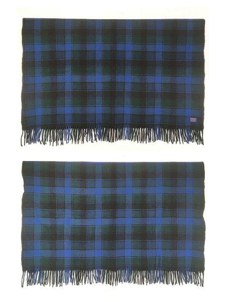 雑貨 古着 80s USA製 Pendleton チェック柄 ウール ブランケット ファブリック