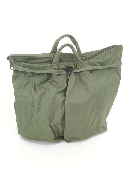 雑貨 古着 90s 米軍 US ARMY FLYER'S ナイロン ヘルメット ハンド バッグ 大型