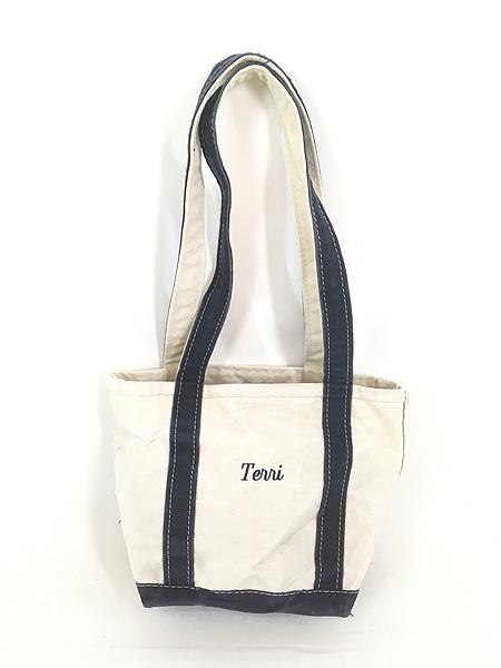 雑貨 古着 80s LL Bean Boat and Tote 「Tenni」 ロングハンドル キャンバス トート バッグ 小型