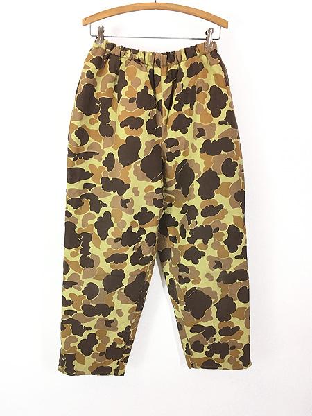 古着 80s USA製 Cabela's 「GORE-TEX」 ダックハンター カモ 迷彩 Thinsulate パデッド ゴアテックス オーバー パンツ XL-R
