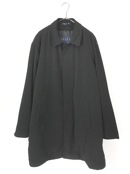 古着 90s Ralph Lauren 光沢 ポリエステル シェル ステンカラー コート キルティング ライナー完備!! XL 古着