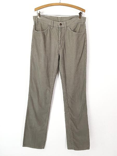古着 80s USA製 Levi's 519-1534 ブランクタブ コーデュロイ パンツ コーズ スリム グレー W33 L33