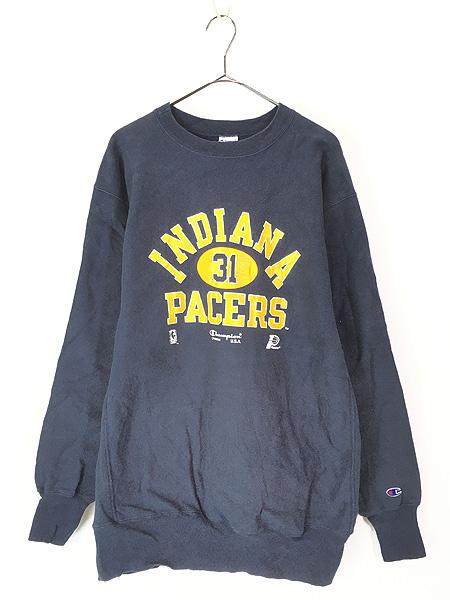 古着 90s Champion Reverse Weave NBA Indiana Pacers ペイサーズ 「No.31」 リバース スウェット XXL 古着
