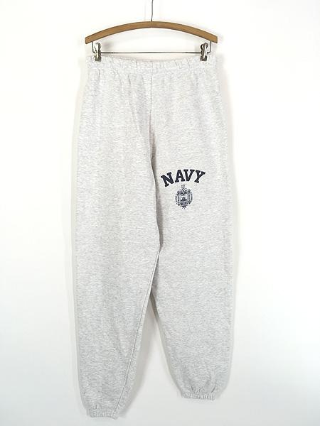 古着 90s USA製 The Midshipmen Store 「NAVY」 ミリタリー ヘビー スウェット パンツ M?A