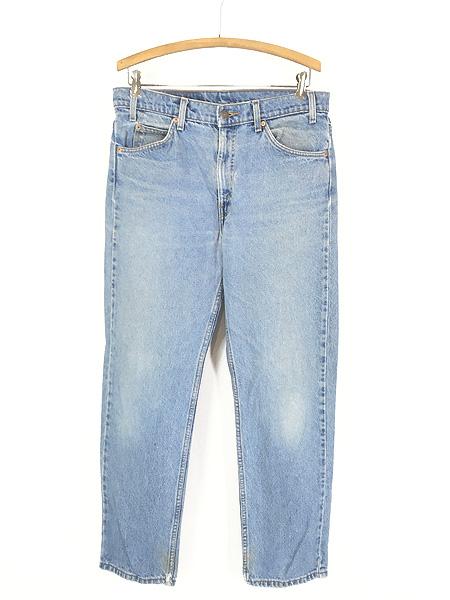 古着 90s Levi's 505-0214 ブルー デニム パンツ ジーンズ スリム W33 L30