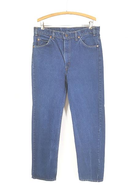 古着 90s USA製 Levi's 505-0215 濃紺 ブルー デニム パンツ ジーンズ スリム W35 L31