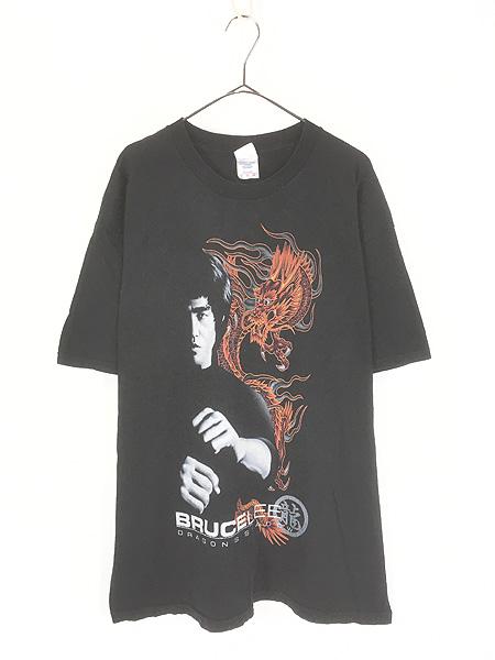 古着 00s Bruce Lee ブルース リー 「DRAGON'S SHADOW」 ドラゴン Tシャツ XL 古着