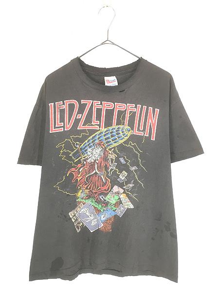 古着 80s LED ZEPPELIN 「The Hermit」  魔導師 ヘヴィ メタル ロック バンド フェード Tシャツ L