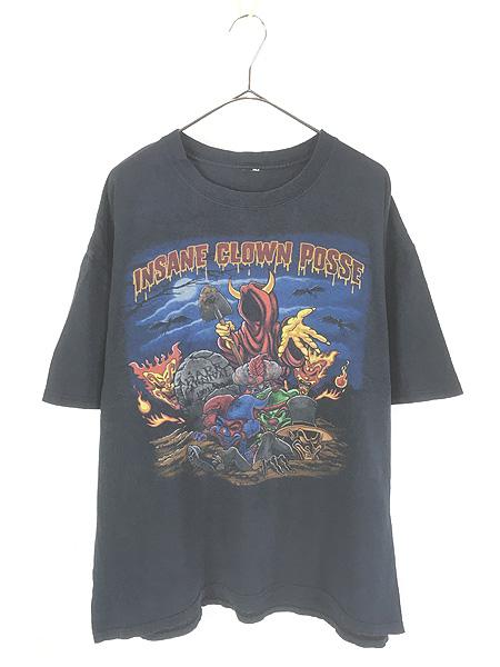 古着 00s ICP Insane Clown Posse 「Dark Carnival」 ホラー コア ラップ バンド Ｔシャツ XL位