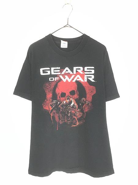 古着 00s Xbox 360 Gears of War ギアーズ オブ ウォー スカル ロゴ アクション シューティング TV ゲーム Tシャツ L 古着