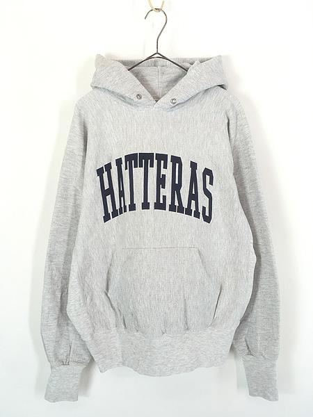 古着 90s USA製 The Cotton Exchange 「HATTERAS」 リバース タイプ ヘビー スウェット パーカー L 古着