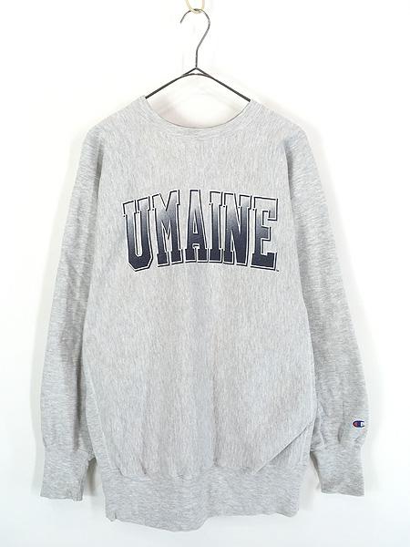 古着 90s Champion Reverse Weave 「UMAINE」 「black bears」 カレッジ チーム リバース スウェット XL 古着