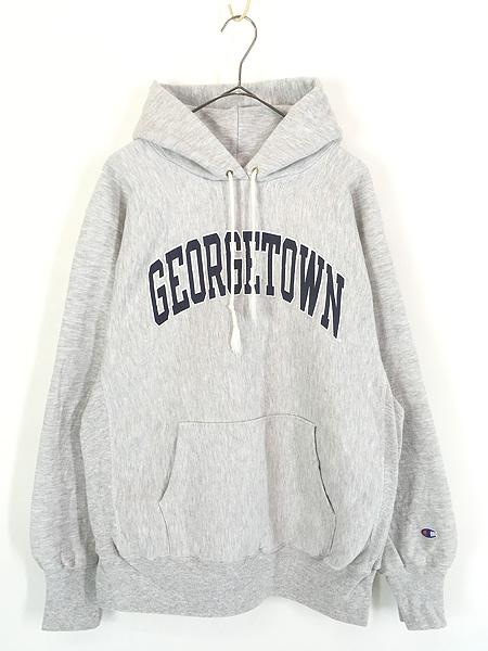 古着 90s USA製 Champion Reverse Weave 「ETOWN」 カレッジ リバース スウェット パーカー XL 古着