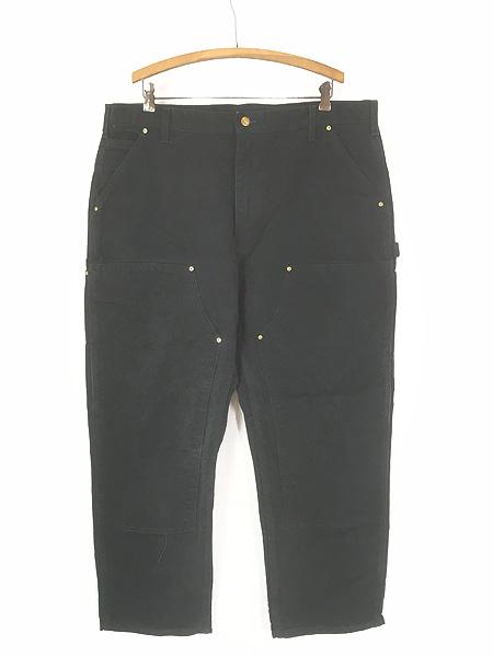 古着 Carhartt BLK ブラック ダック Wニー ペインター ワーク パンツ W41 L30 古着