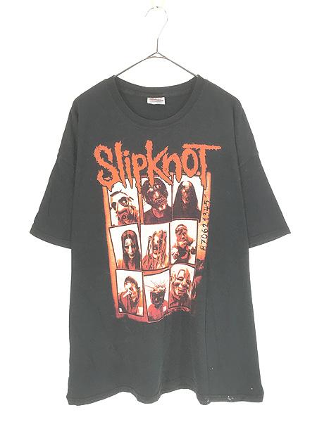 古着 00s Slipknot 「870621345」 覆面 ヘヴィ メタル ハードコア バンド Tシャツ 2XL