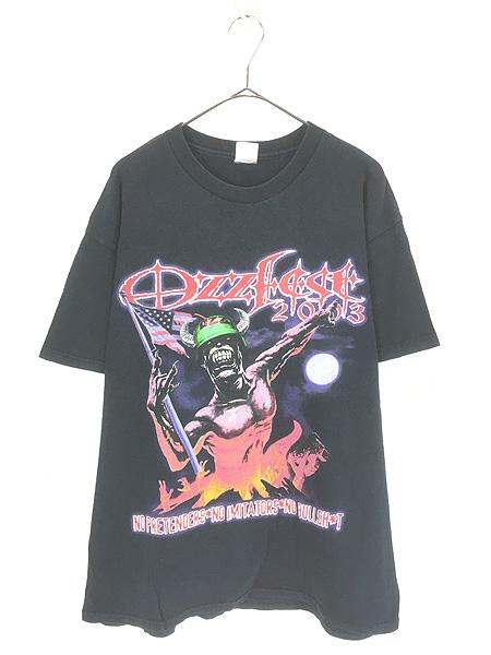 古着 00s OZZ FEST 2003 豪華 ラインナップ ハードコア ヘヴィ メタル パンク ロック バンド フェス Tシャツ XL