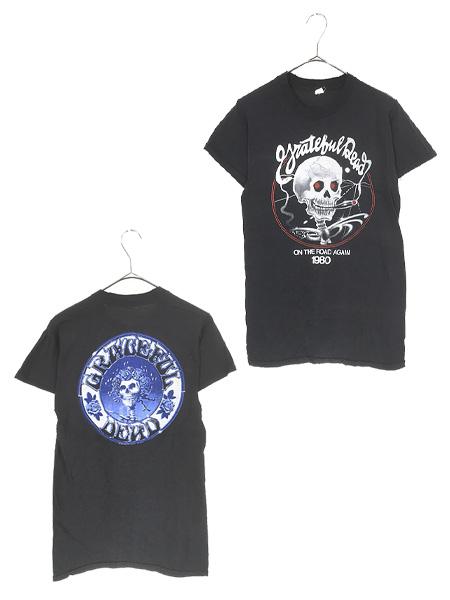 古着 80s USA製 Grateful Dead 「On The Road Again 1980」 ツアー Skull & Rose スカル ローズ ロック バンド Tシャツ M