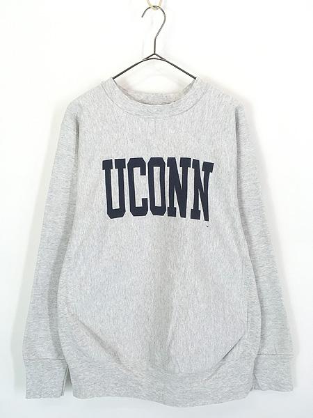 古着 90s USA製 MEDALLION 「UCONN」 リバース スウェット L位 古着