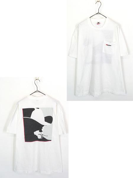 古着 90s USA製 Marlboro マルボロ カウボーイ ポケット Tシャツ ポケT XL 古着