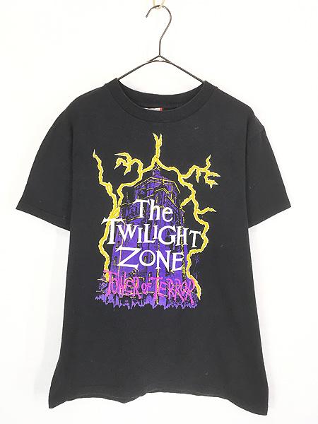古着 90s USA製 Disney 「Tower of Terror」 初期 アトラクション Tシャツ M 古着