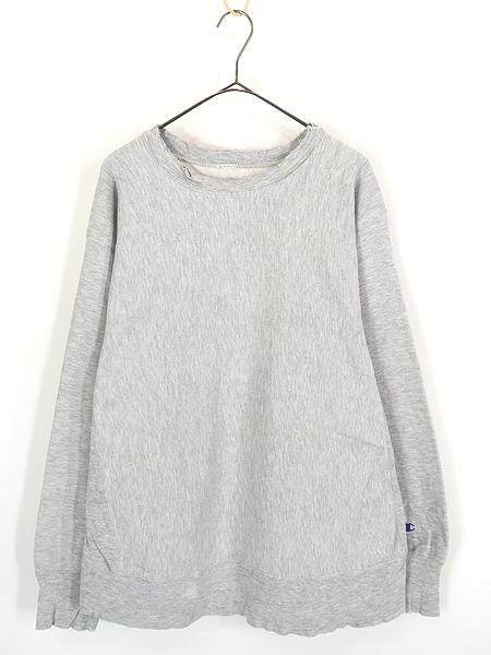 古着 90s Champion Reverse Weave 目なし リバース スウェット グレー XL位 古着