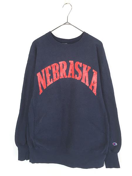 古着 90s USA製 Champion Reverse Weave 「NEBRASKA」 カレッジ リバース スウェット XL 古着
