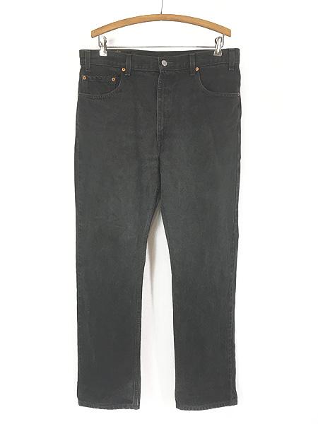 古着 90s Levi's 505-0260 サルファ ブラック デニム パンツ ジーンズ スリム W35 L31
