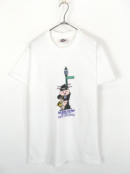 古着 90s Forrest Gump 「BUBBA GUMP」 レストラン シュリンプ 映画 ムービー Tシャツ M 古着
