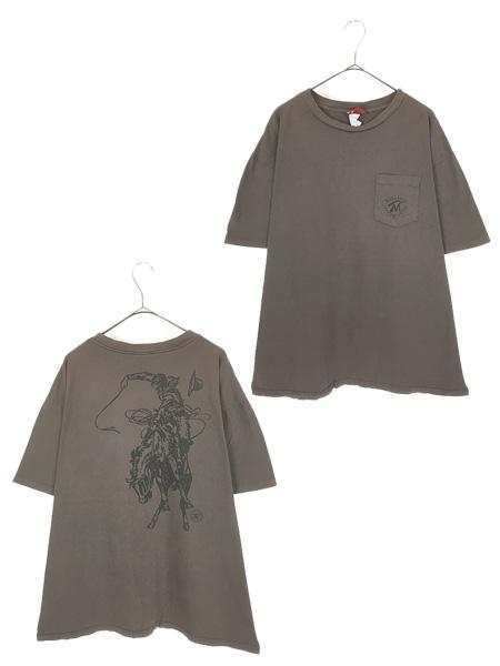 古着 90s Marlboro マルボロ カウボーイ ポケット Tシャツ ポケT XL位 古着