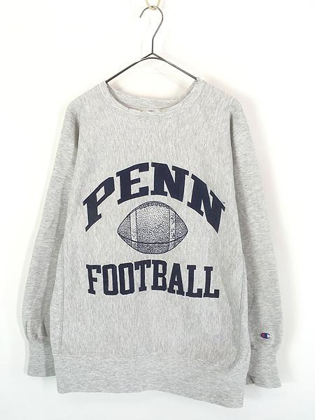 古着 90s USA製 Champion Reverse Weave PENN 「P」 BIG アルファベット 3段 カレッジ リバース スウェット L 古着