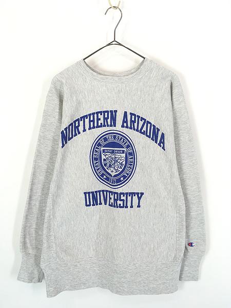 古着 90s USA製 Champion Reverse Weave 「NORTHERN ARIZONA」 3段 カレッジ リバース スウェット L 古着