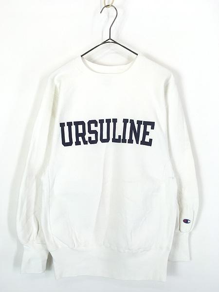 古着 90s USA製 Champion Reverse Weave 「URSULINE」 カレッジ リバース スウェット M 古着