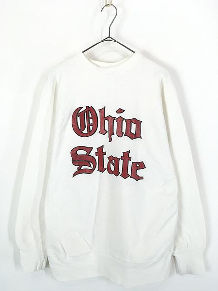 古着 90s USA製 Champion Reverse Weave 「Ohio State」 オールドイングリッシュ 2段 リバース スウェット XL 古着