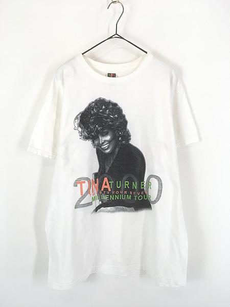 レディース 古着 00s Tina Turner 「TWENTY FOUR SEVEN MILLENNIUM TOUR」 ツアー R&B ソウル ミュージック Tシャツ XL
