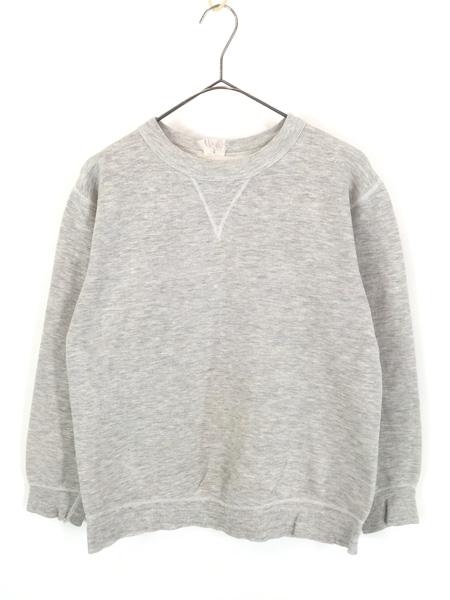 レディース 古着 60s Russell 無地 ソリッド 100%コットン 前V ヴィンテージ スウェット トレーナー S