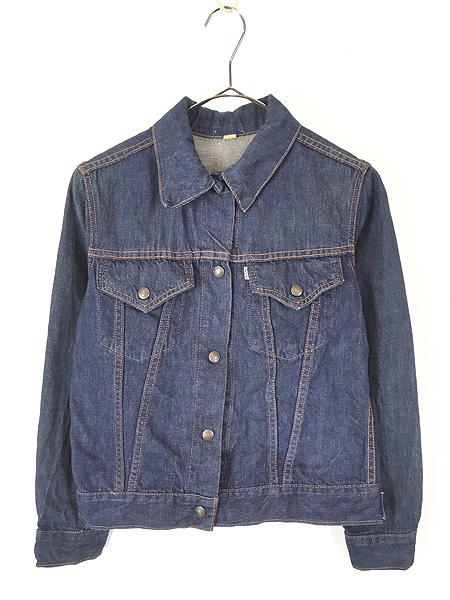 レディース 古着 70s USA製 Levi's for gals 「Big E」 3rdタイプ 濃紺 インディゴ デニム トラッカー ジャケット Gジャン S 古着