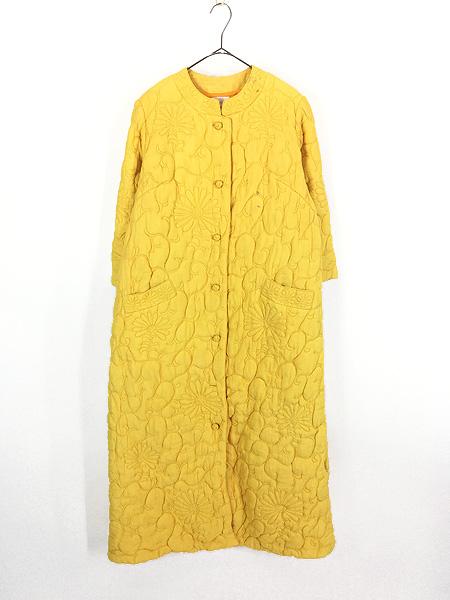 レディース 古着 80s JOSEPH HORNE Co.  花 フラワー 総柄 ステッチ刺しゅう チャイナ風 キルティング コート L 古着