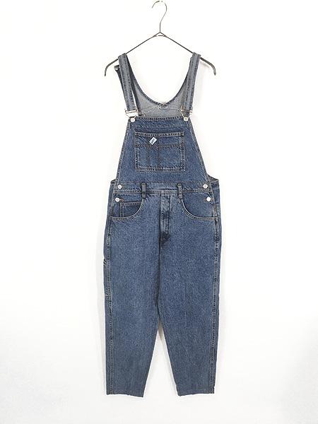 レディース 古着 90s USA製 GUESS ブルー デニム オーバーオール サロペット L 古着