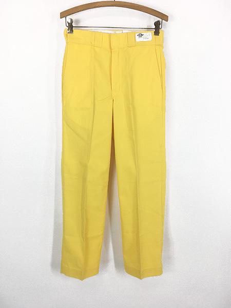 レディース 古着 Deadstock! 70s USA製 Dickies 874 コットンツイル ワーク チノ パンツ ストレート イエロー W29 L30 古着