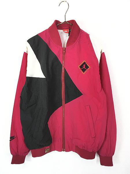 レディース 古着 90s NIKE JORDAN 裏地 天竺 ジョーダン ジャンプマン クレイジー ナイロン ジャケット L 古着