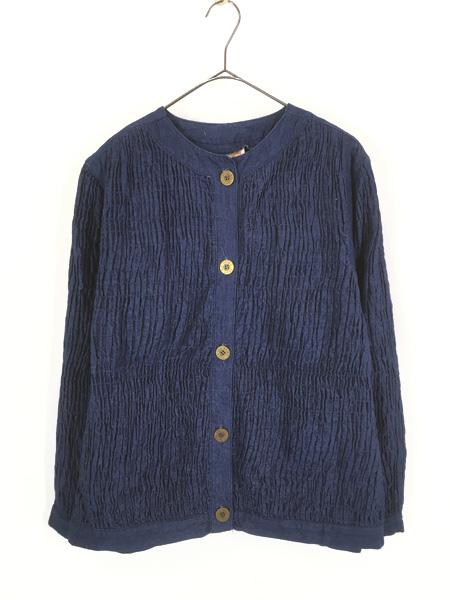 レディース 古着 80s USA製 BIS 濃紺 デニム ダンガリー シャーリング コットン ジャケット M 古着