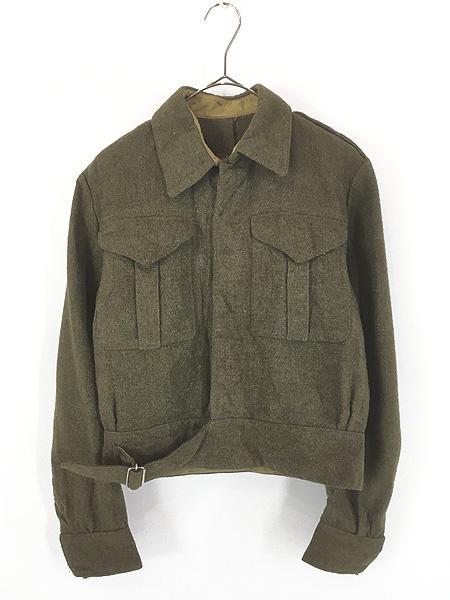 レディース 古着 40s カナダ軍 Devonshire Clothes社製 ウール バトルドレス ジャケット 10 L位